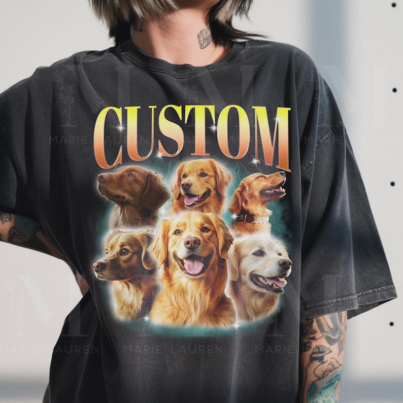 Comfort Colors Custom Vintage Bootleg Dog Shirt | Personalized Pet ...