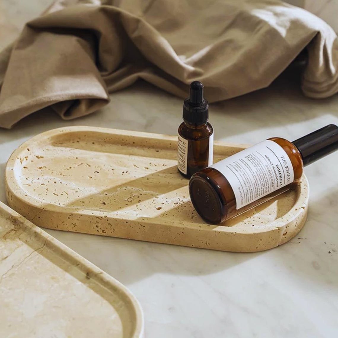 Luxe Ledge Stone Vanity Tray - Etsy