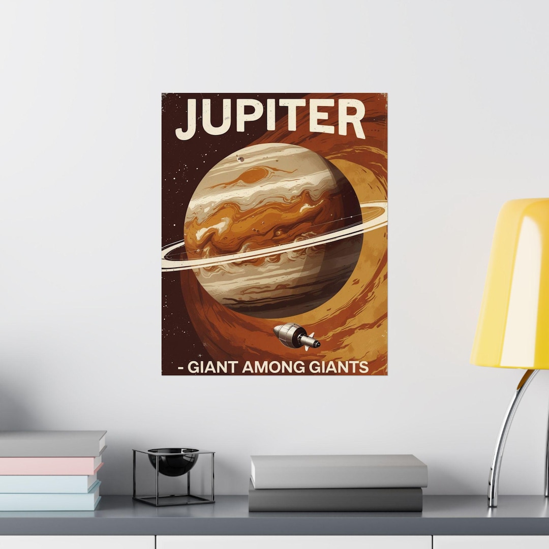 Jupiter Planet Poster - Stunning Matte Vertical Art Print, Space Decor ...