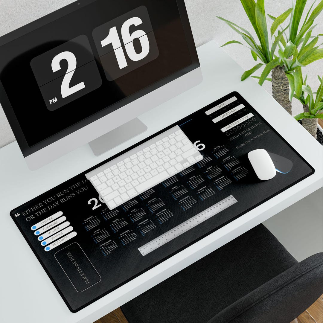 Productivity Desk Mats - Calendar & Planner | Office Decor, Gift for ...