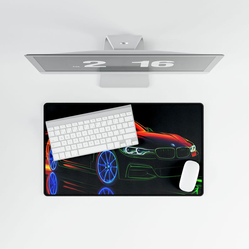 Bmw M3 G80 F80 Neon Car Gaming Desk Mat | Gamer Desk Pad, Office ...