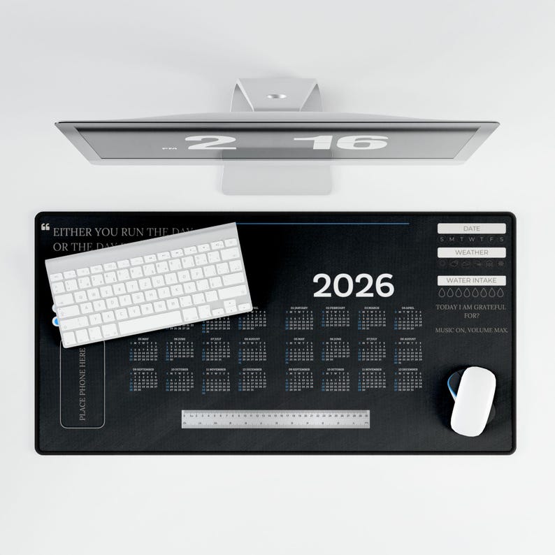 Productivity Desk Mats - Calendar & Planner | Office Decor, Gift for ...