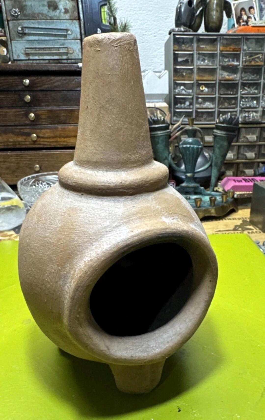 Vintage Mini Clay Chiminea Three-footed Pottery - Etsy