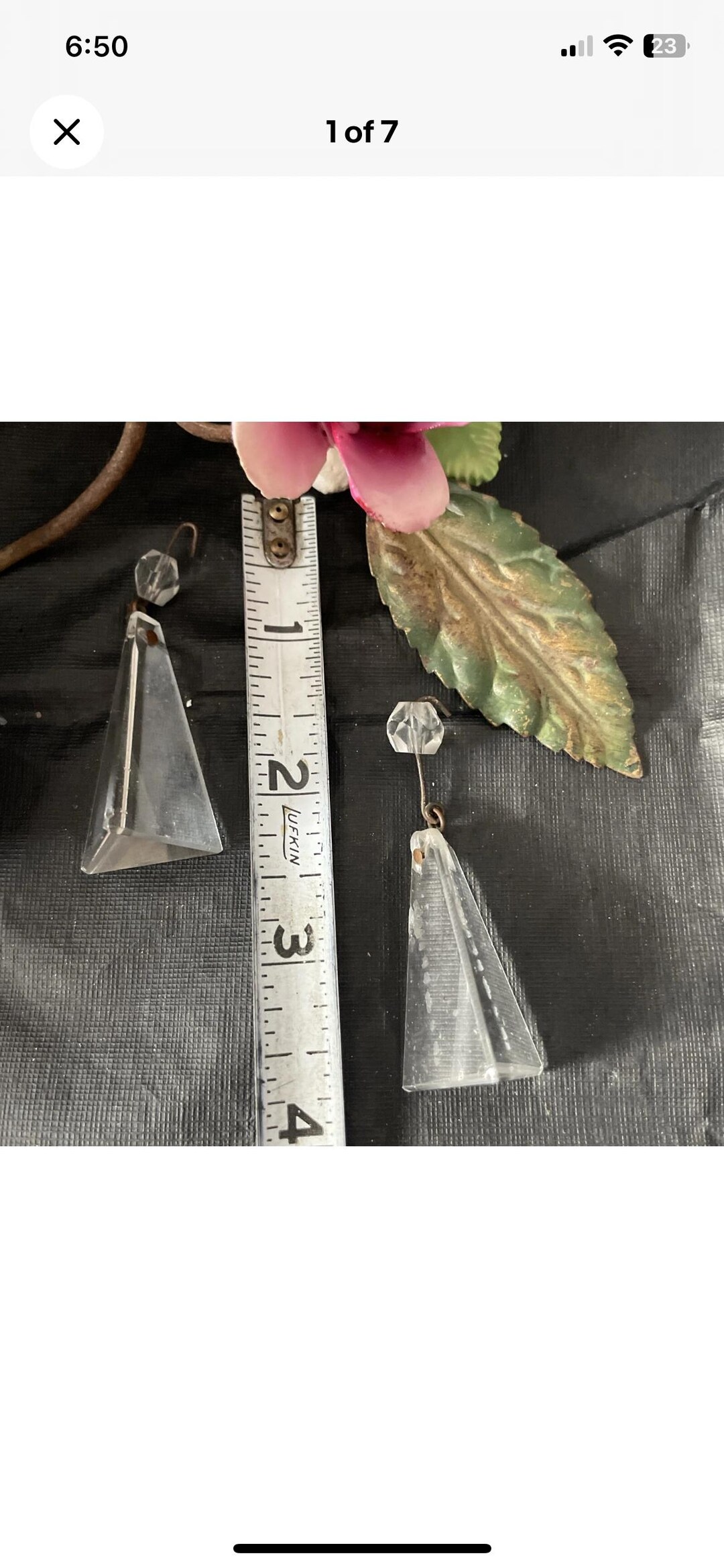 Antique Crystal Triangle Pyramid Chandelier Prisms Rare - Etsy