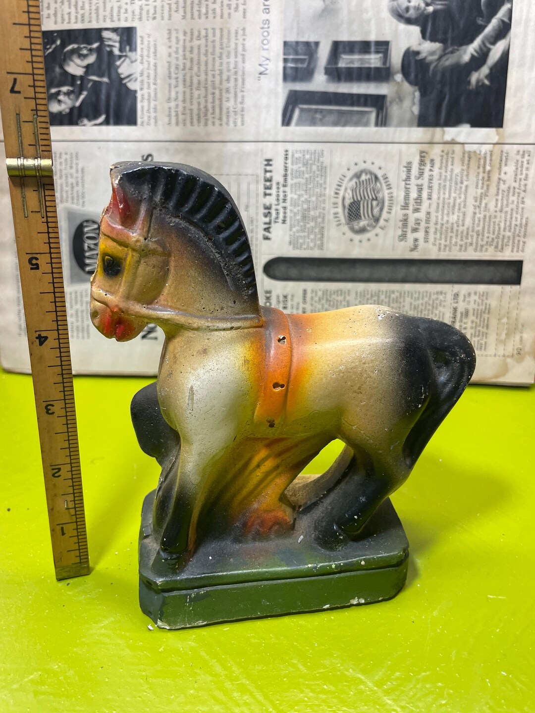 MCM Chalkware Horse Figurine - Etsy