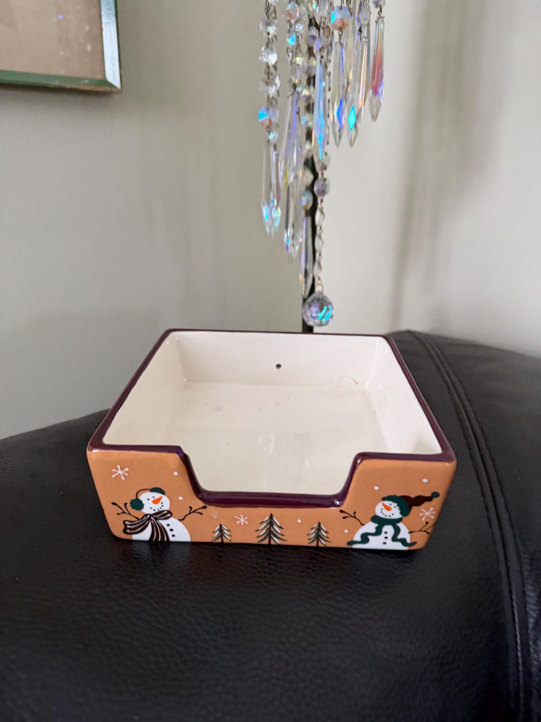 Vintage Ganz Ceramic Napkin Dish, Snowman Theme - Etsy