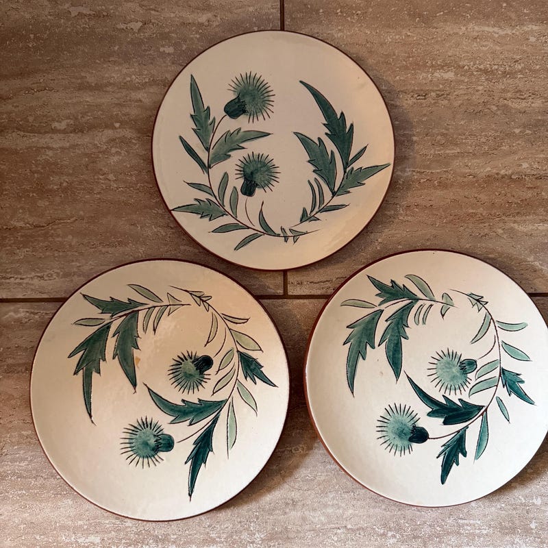 Thistle Pattern Plates - Etsy