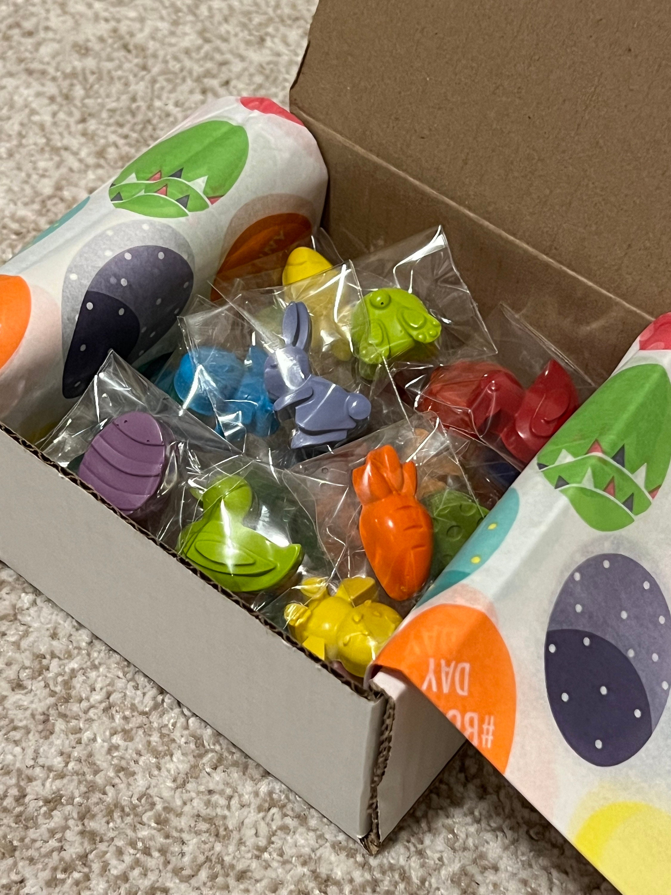 20 Easter Shaped Crayons for Egg Filler, Egg Hunt Prizes, School Party ...