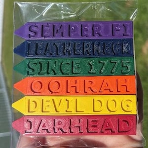 USMC Marine Corps Crayons, 10 Different Crayon Sayings to Choose From ...