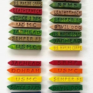 USMC Marine Corps Crayons, 10 Different Crayon Sayings to Choose From ...