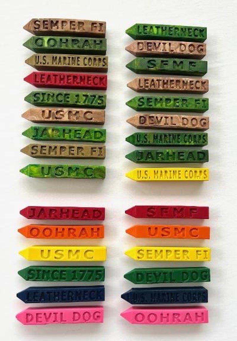 USMC Marine Corps Crayons 10 Different Crayons to Choose From - Etsy
