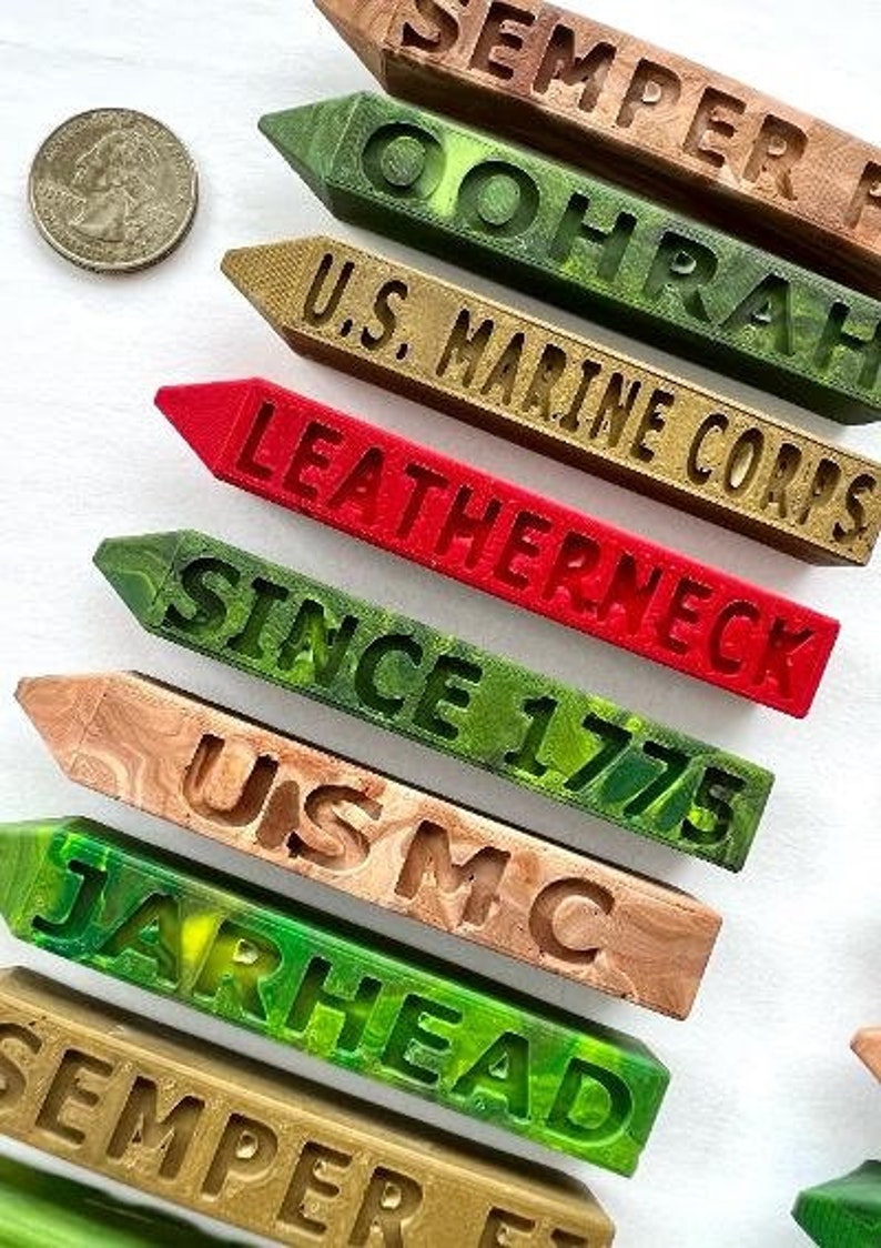 USMC Marine Corps Crayons, 10 Different Crayon Sayings to Choose From ...