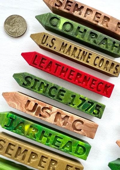 USMC Marine Corps Crayons, 10 Different Crayon Sayings to Choose From ...