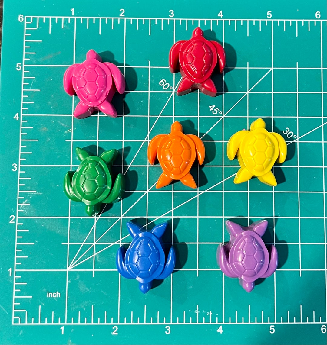 Set of 6 Sea Turtle Crayons, Party Favors, Stocking Stuffer, Class Gift ...