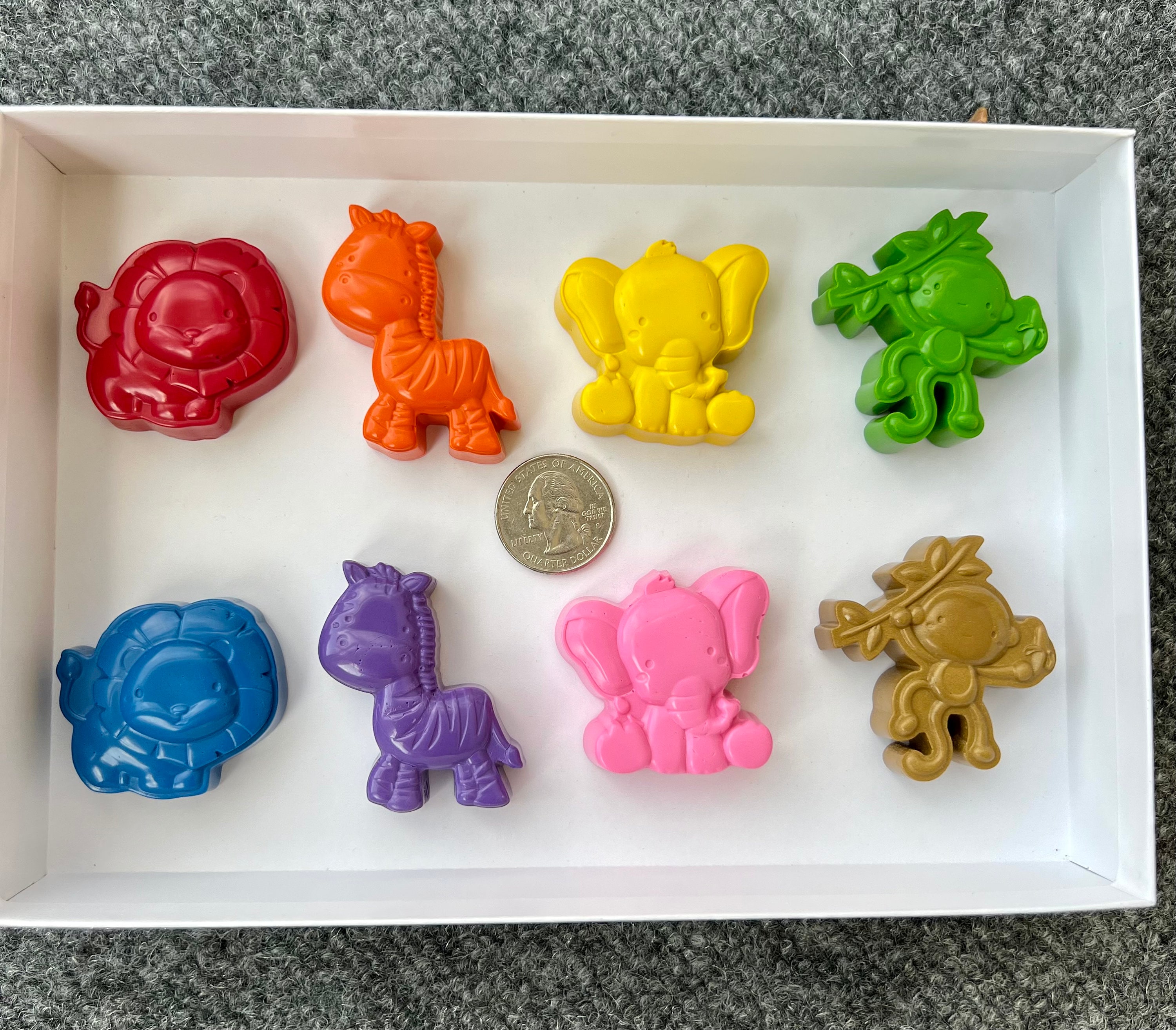 Lot of 8 Safari, Zoo, Jungle Crayons for Kids, Toddlers, and Birthday ...