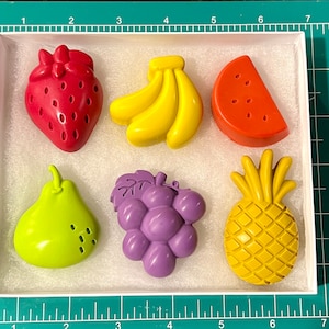 Set of 6 Large Fruit Crayons, Party Favors, Birthday Gift, Teacher Gift ...