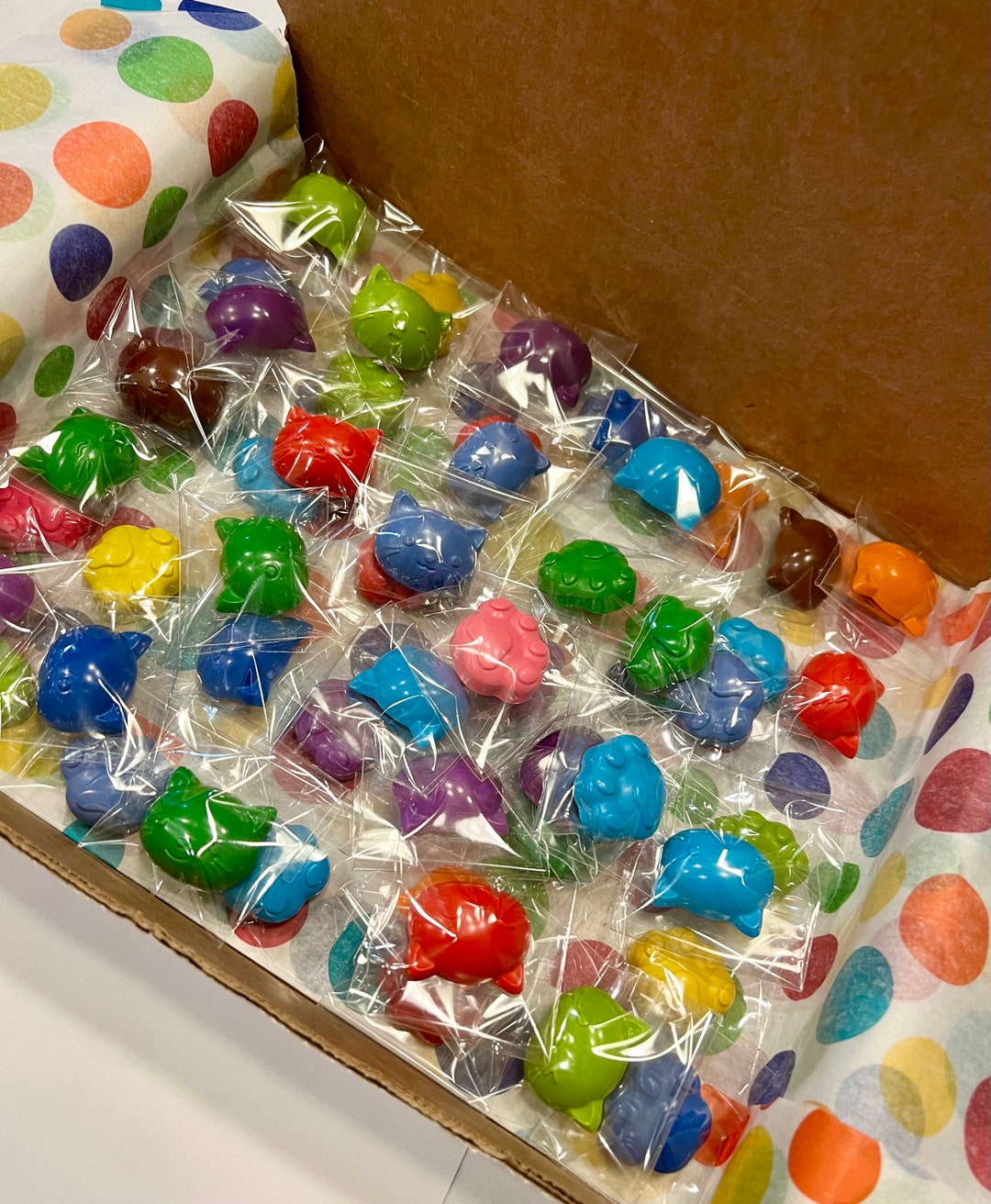 Lot of 50 Cat and Cat’s Paw Crayons, Class Party, Birthday Party Favor ...