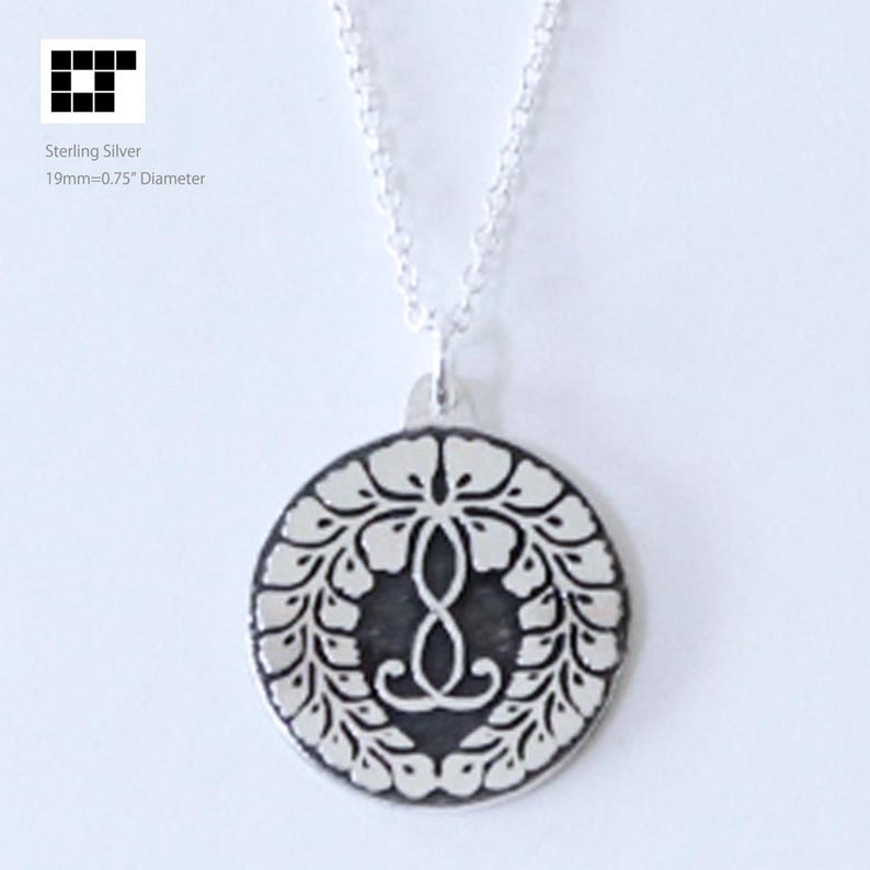 Pendant - Rokujo Wisteria : 六条藤 - Japanese Kamon Pendant- Family Crest ...