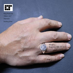 1/2" Signet Ring - Crossing Hawk Feathers in a Circle -maruni Chigai ...