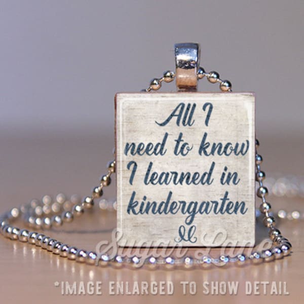 All I Really Need to Know I Learned in Kindergarten Poster - Etsy