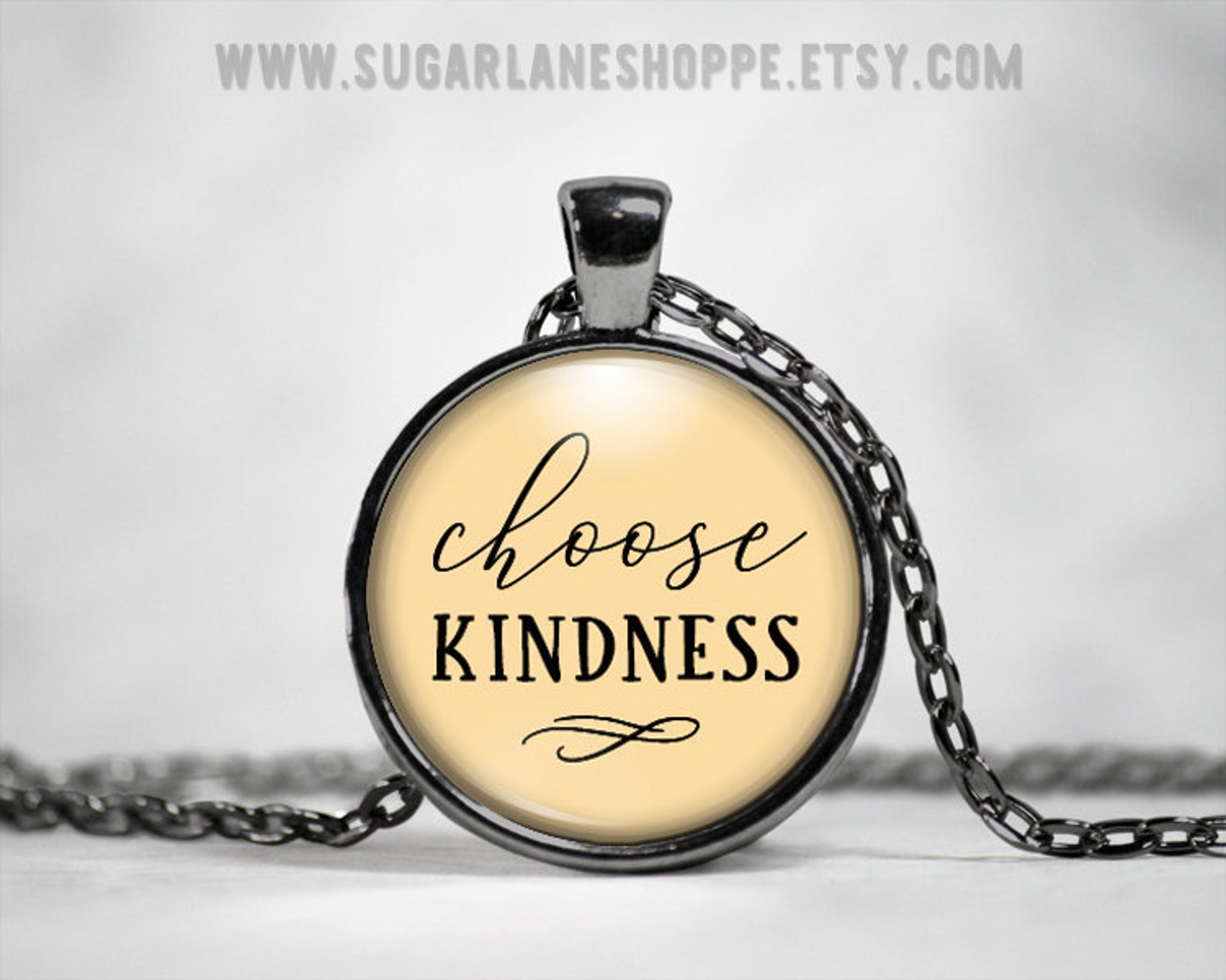 Choose Kindness Necklace Choose Kindness Pendant Glass - Etsy
