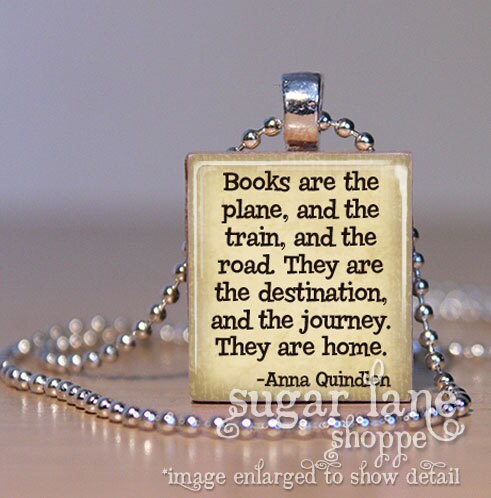Book Quote Necklace Book Necklace Anna Quindlen Books and - Etsy
