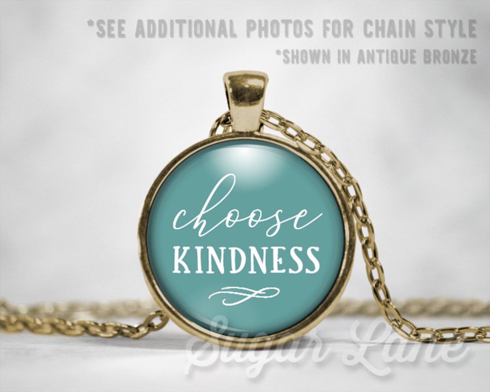 Choose Kindness Necklace Choose Kindness Pendant Glass | Etsy