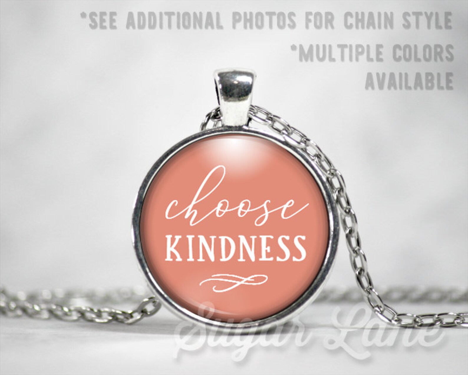 Choose Kindness Necklace Choose Kindness Pendant Glass | Etsy
