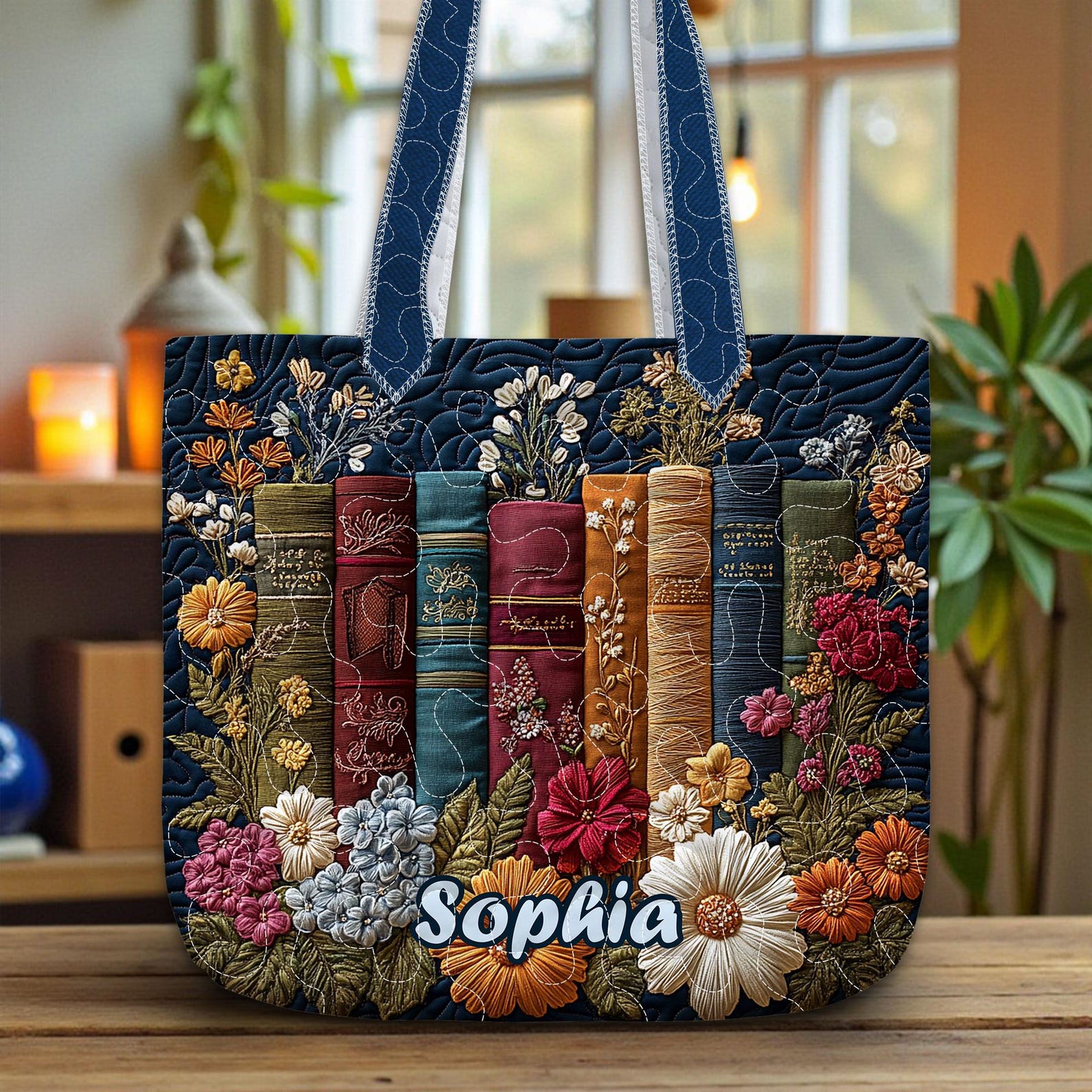 Custom Printed Book Lover Tote Bag, Books Lover Gift, Vintage Books ...