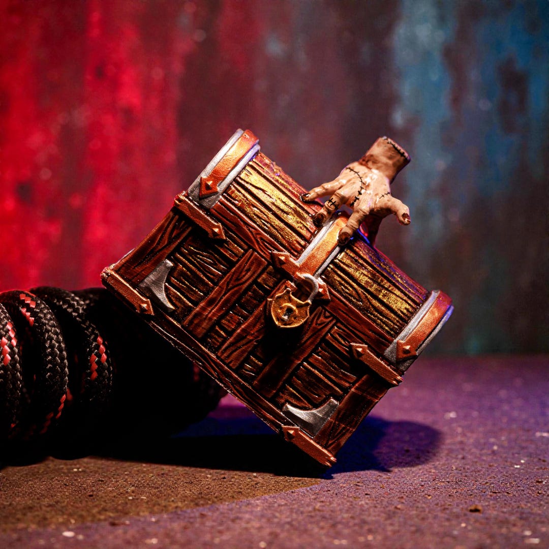 Haunted Treasure Chest Artisan Keycap – 2U Handmade Horror Mechanical ...