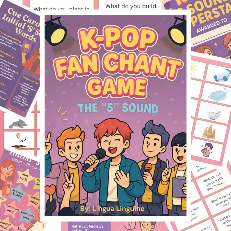 K-pop Fan Chant Speech Therapy Game | S Sound Articulation Practice ...