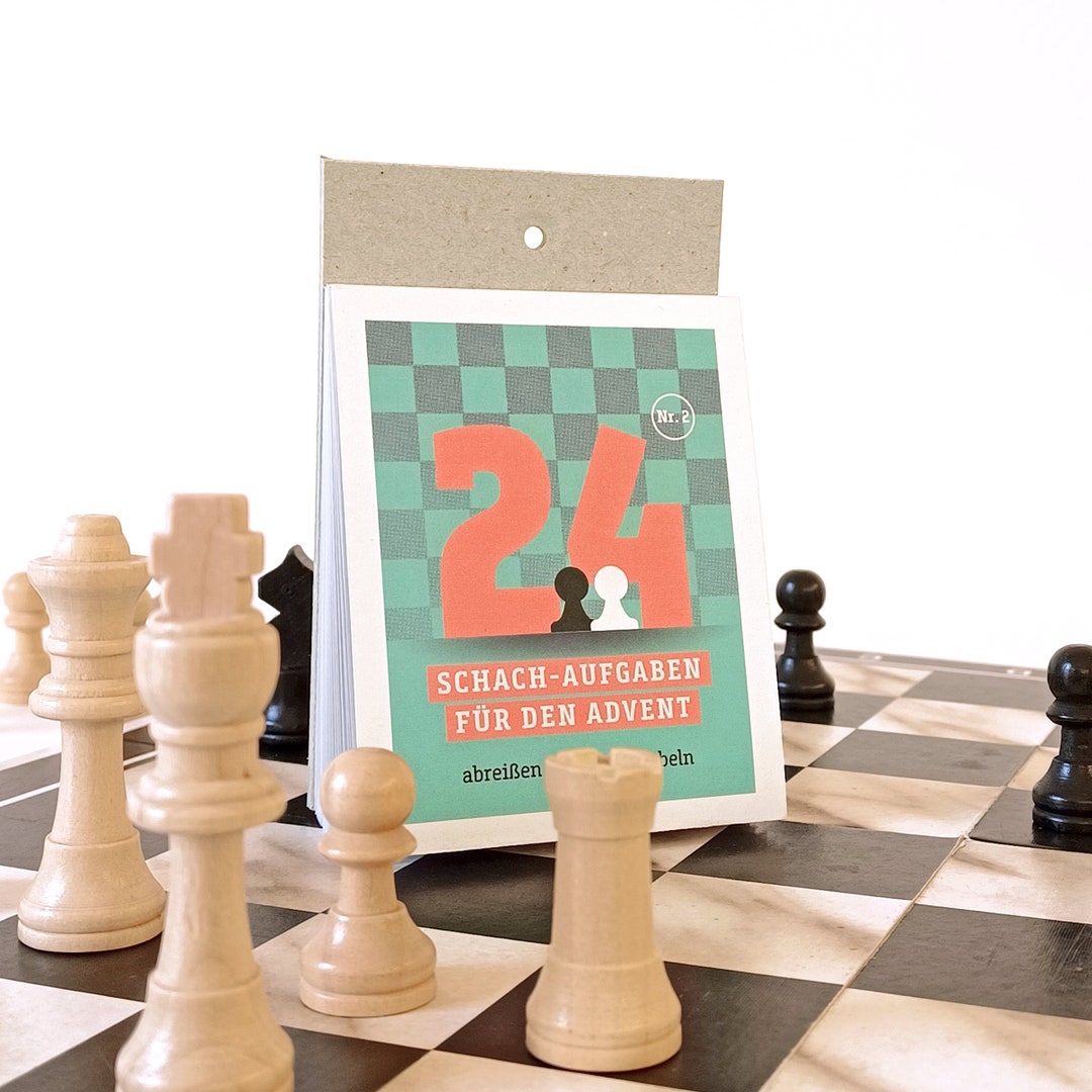CHESS ADVENT CALENDAR With 24 Chess Tasks, for Children and Adults - Etsy