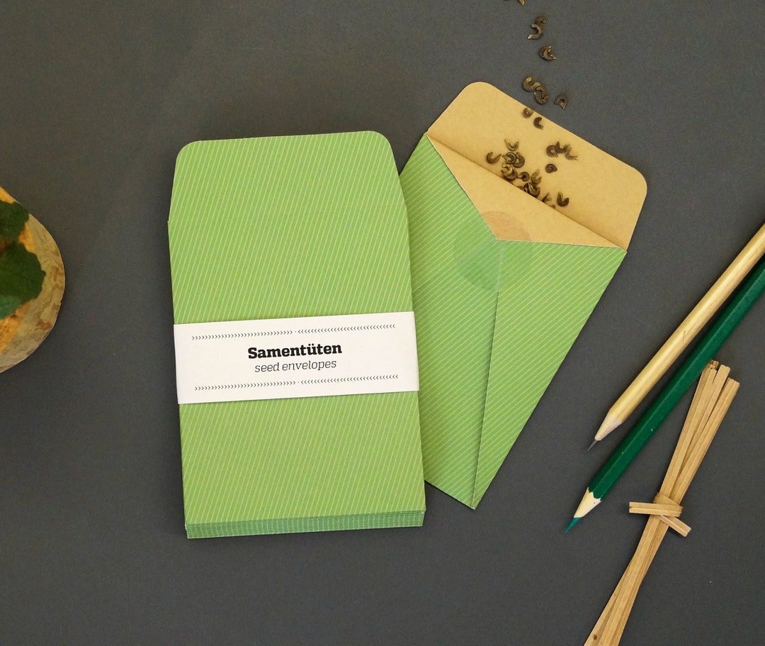 Set of 6 Small Paper Bags, Seed Bags, Two-tone, Envelopes, Mini Bags ...