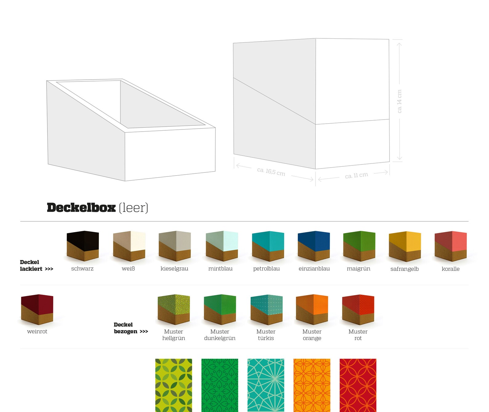 COLLECTION BOX, Box With Lid in Different Colors, Box for Storage, Box ...