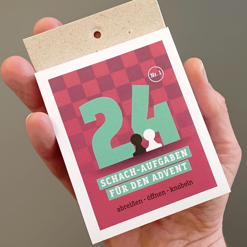 Advent Calendar With 24 Chess Tasks, in Two Difficulty Levels, for Ages ...