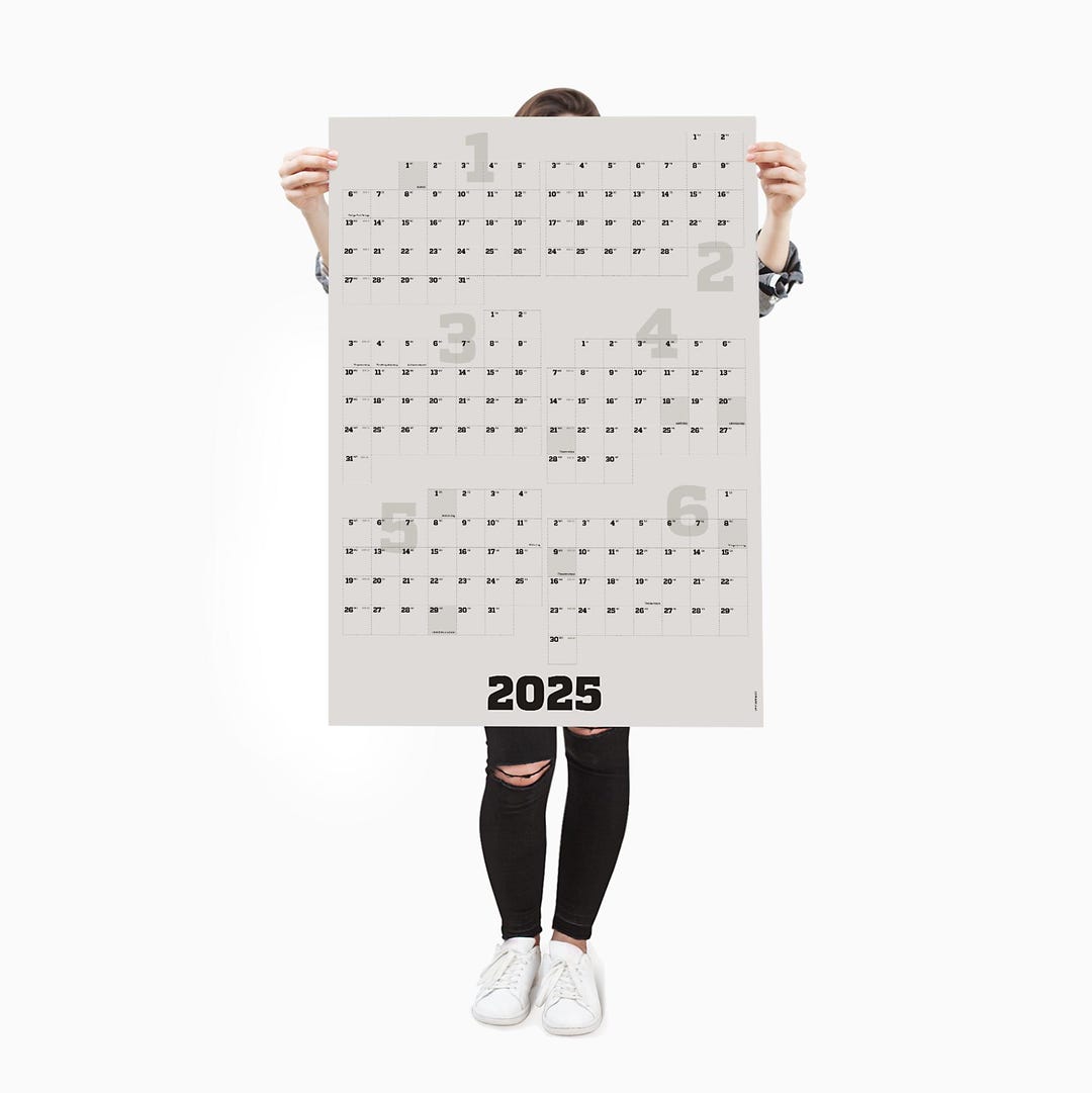 Calendar 2025 XXL // 2-part Wall Calendar, With Matching Sticky Notes ...