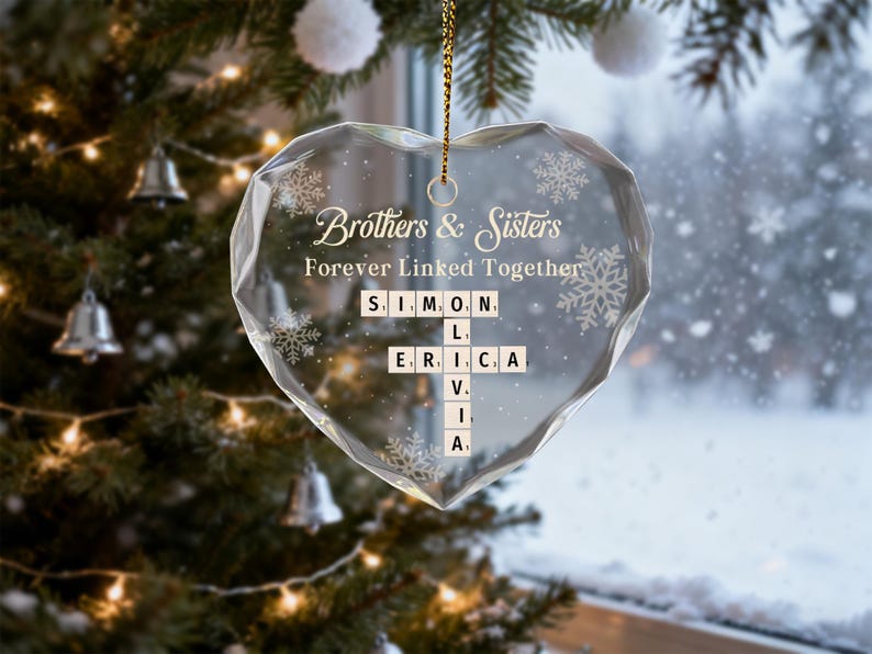 Personalized Brothers and Sisters Crossword Ornament,brothers & Sisters ...