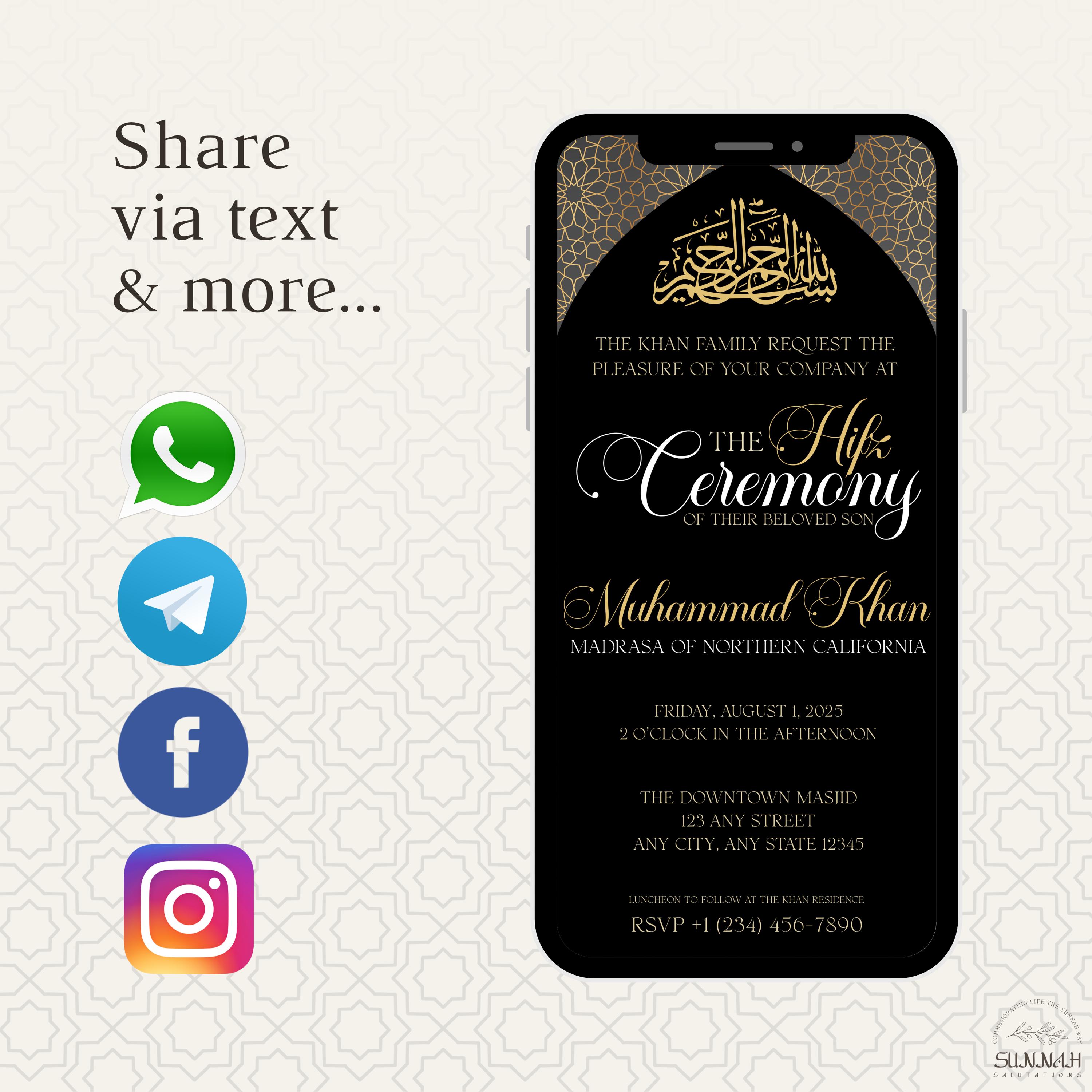 Digital Hifz Ceremony Invitation Madrasa Graduation Islamic Education ...