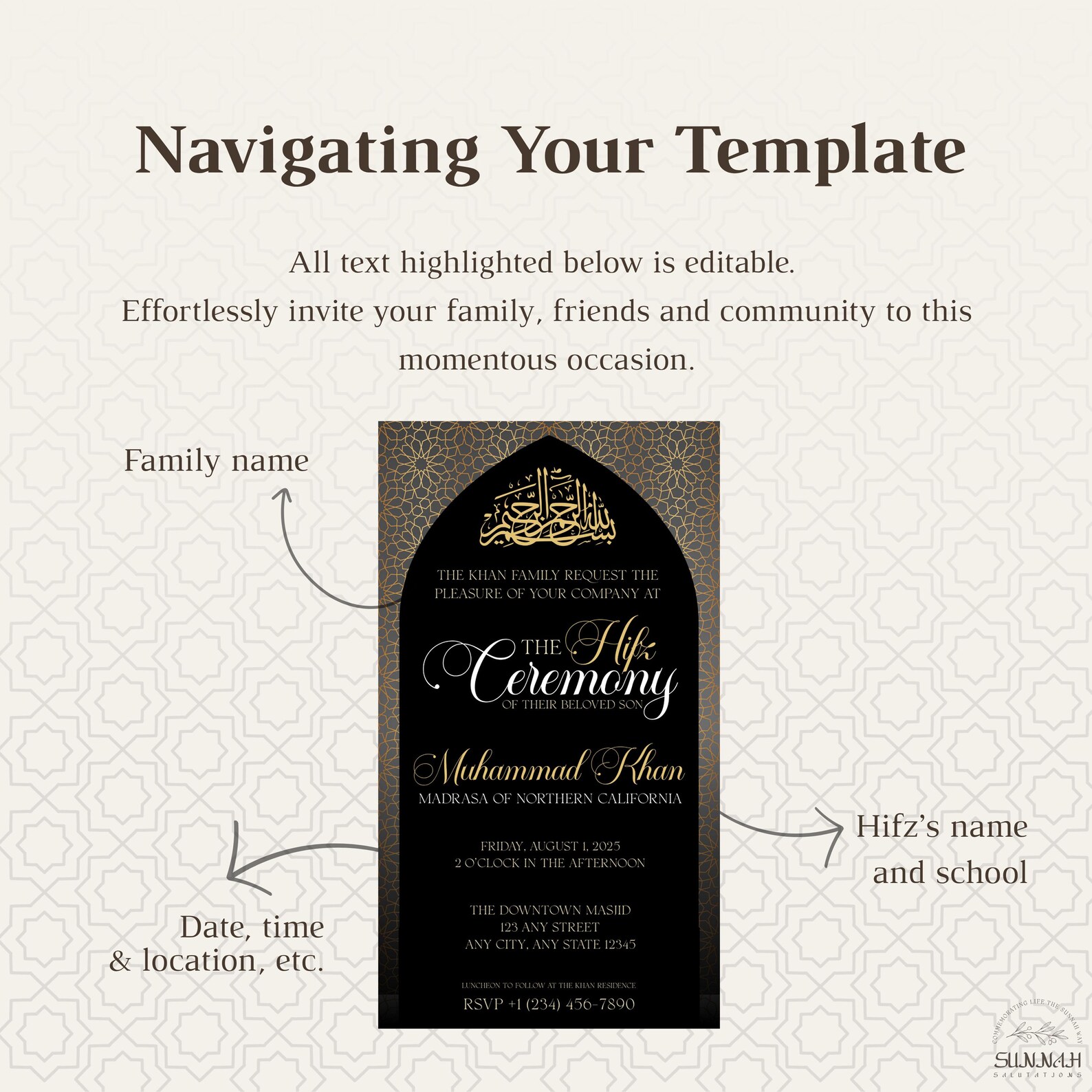 Digital Hifz Ceremony Invitation Madrasa Graduation Islamic Education ...