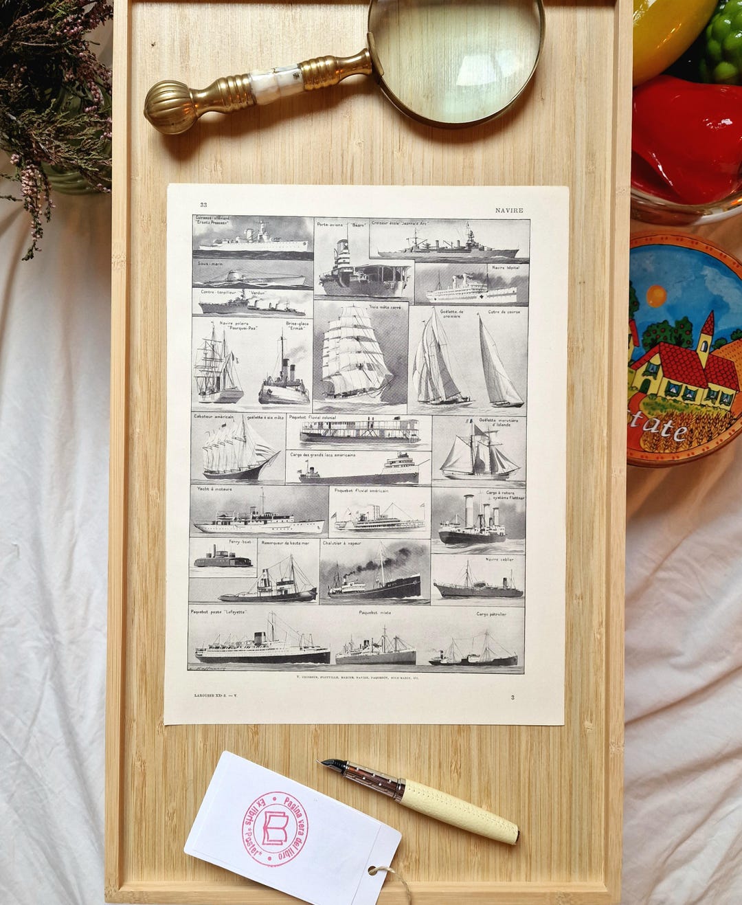 1920s French Ships Illustration – Antique Larousse Naval Print, Vintage ...