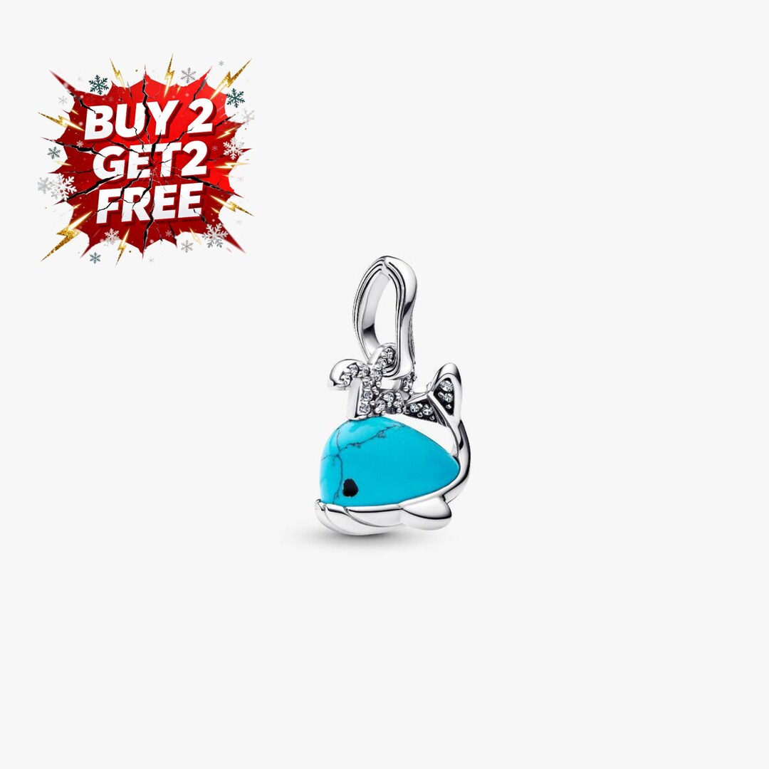 Pandora Style Fish Dangle Charm ME Style, Blue Stone Ocean Pendant for ...