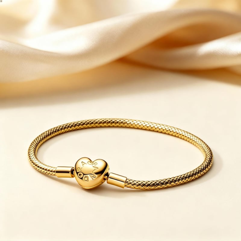 Real Gold Heart Bracelets - Etsy