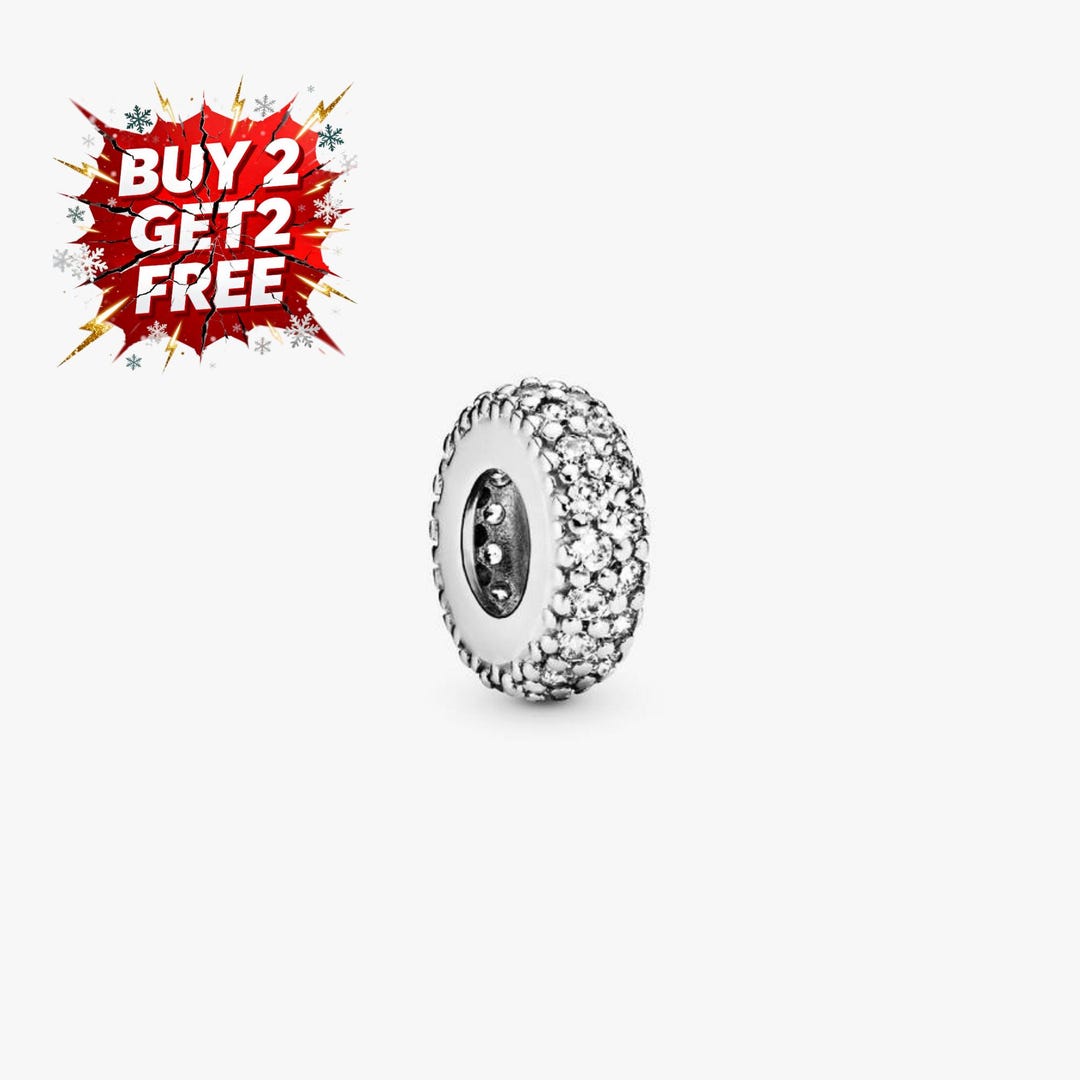 Pandora Style Pave Spacer Charm ME Style, Crystal Round Bead for ...