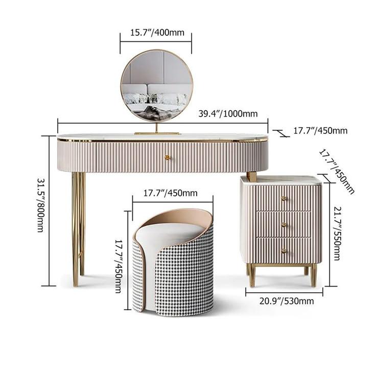 Luxury Elegant Make up Table Luxury Vanity Table Set With Mirror ...