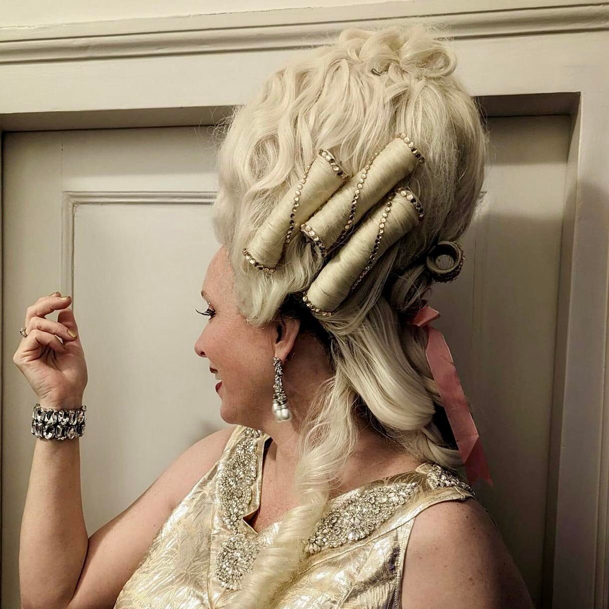 18th Century Women's Wig 1770s Tall pouf Wig - Etsy