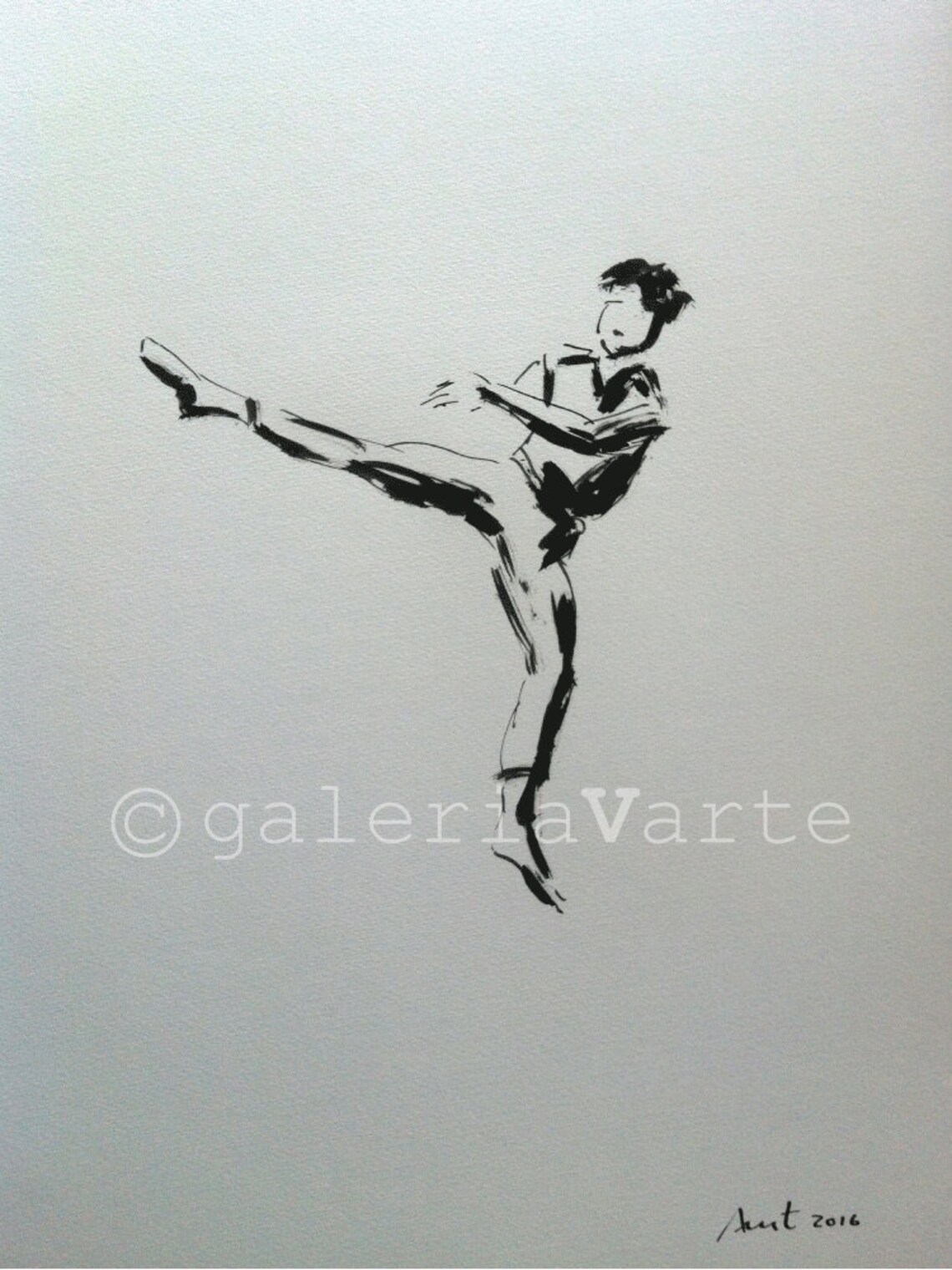 Original Ink Drawing Modern Dancer - Etsy