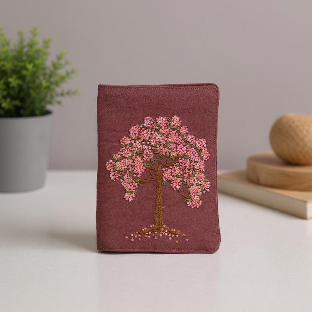 Hand Embroidered Student Cover, Personalized Classroom Book Cover, Back ...