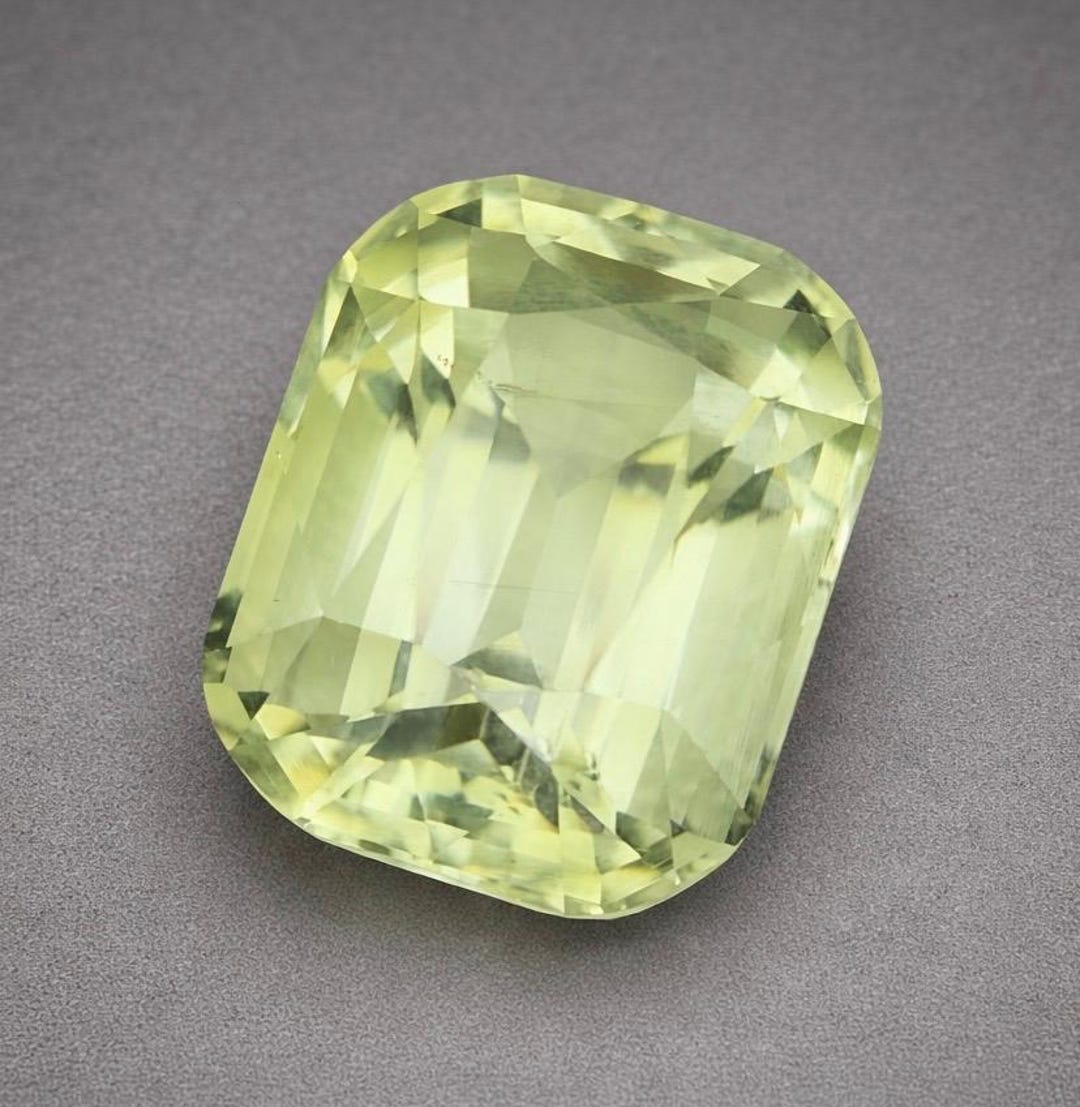 5.50 Crt Cushion Cut Green Beryl Gemstone Loose Faceted Stone - Etsy
