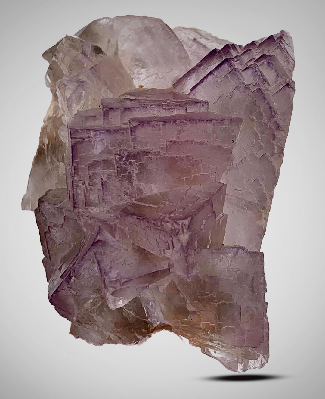 413 Crt Raw Fluorite Phantom With Calcite Specimen: Collector's Healing ...
