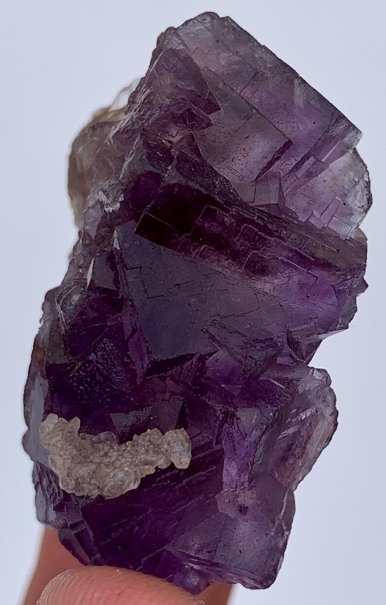 126 Carat Natural Fluorite Phantom With Calcite Specimen Raw Collector ...